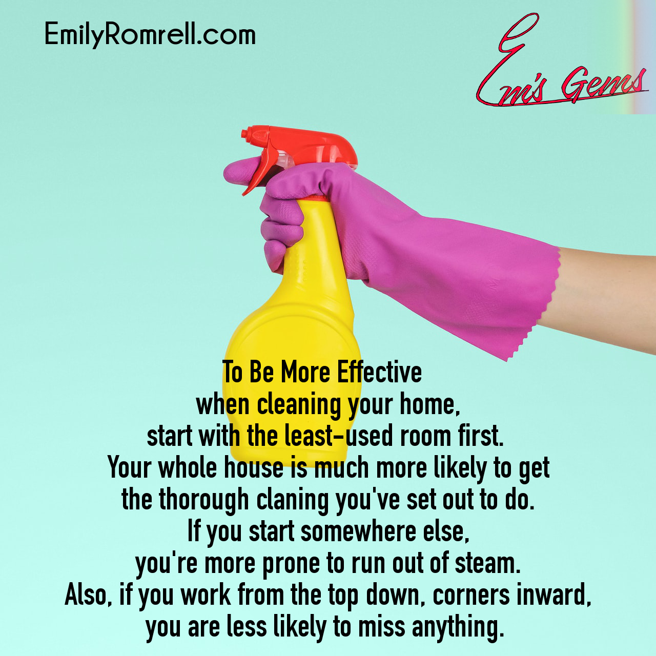 More Effective Cleaning | Emily Romrell